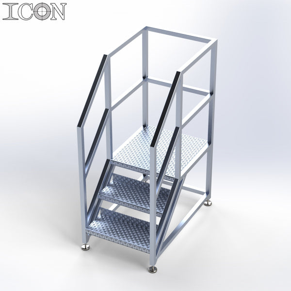 Aluminium Step Unit (Long Top Platform) | Icon Engineering, Wisbech ...