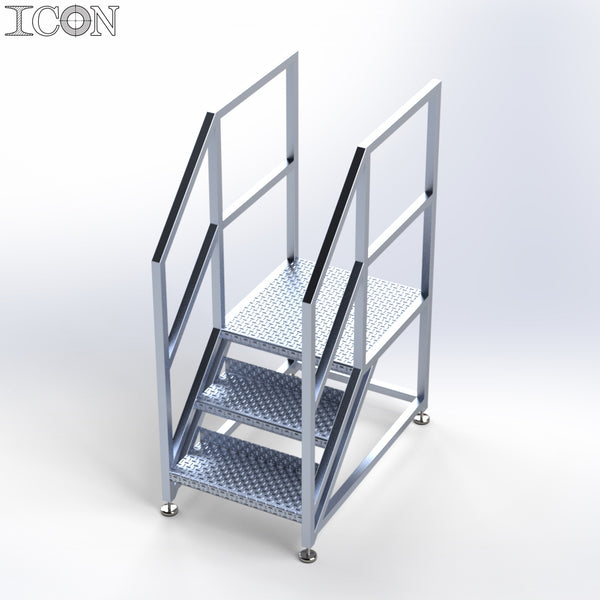 Aluminium Step Unit (Long Top Platform) | Icon Engineering, Wisbech ...