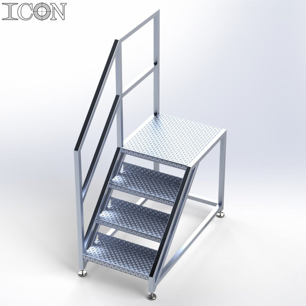 Aluminium Step Unit (Long Top Platform) | Icon Engineering, Wisbech ...